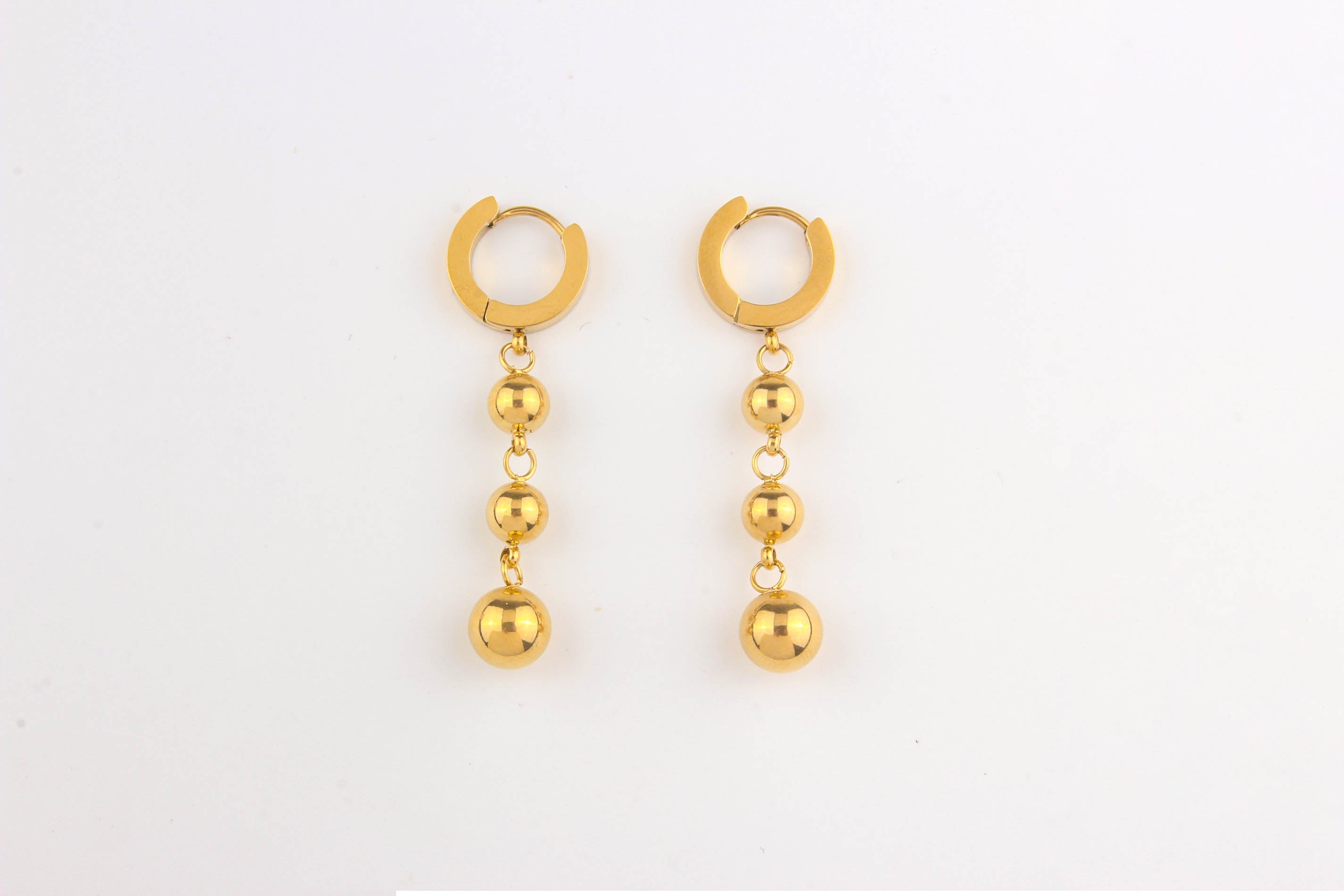 Steel Ball Drop Huggie Orbital Earring – Odin Fashion